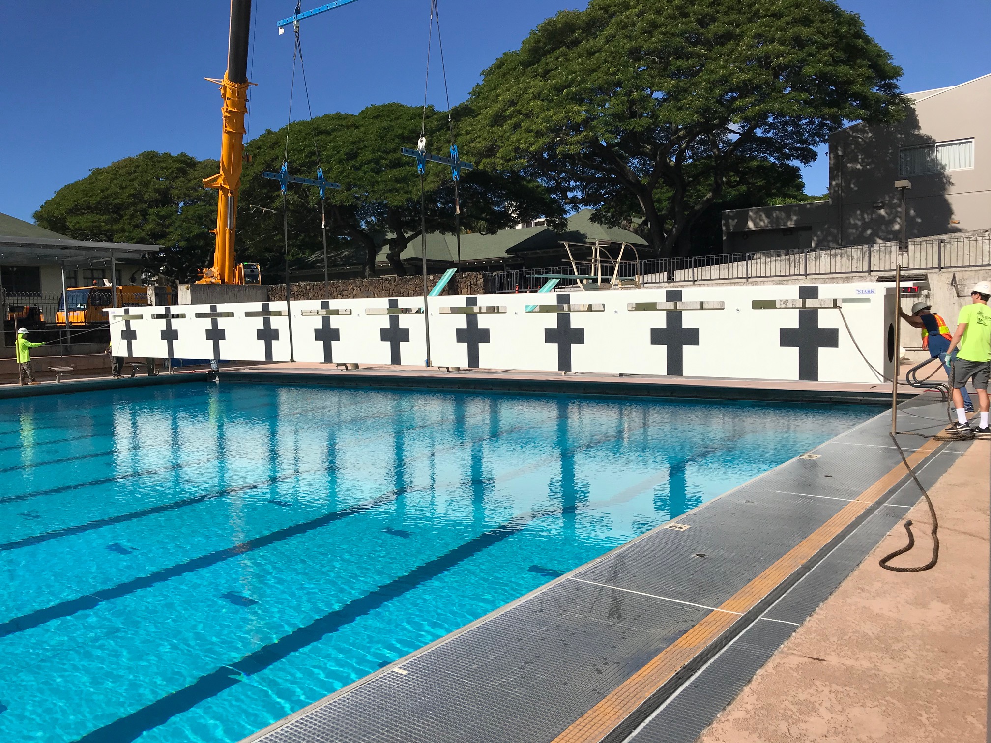 New Bulkhead at Punahou Pool - Punahou School