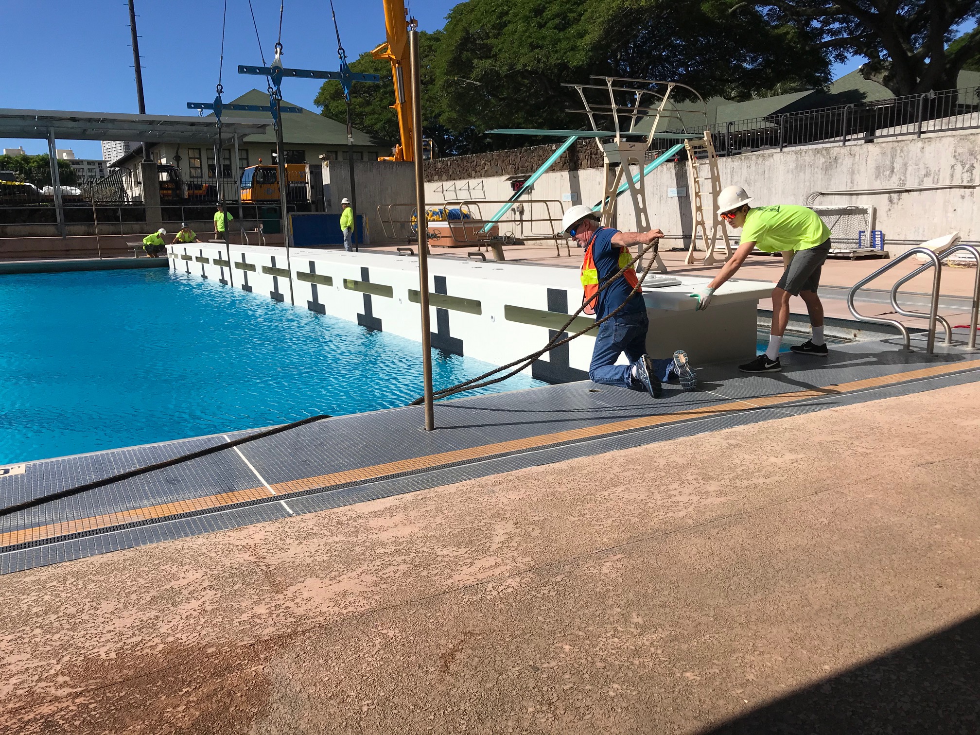 New Bulkhead at Punahou Pool - Punahou School