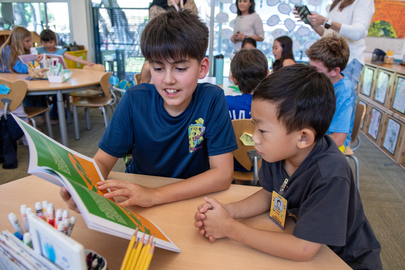 Sixth Graders’ Books Delight Young Buddies - Punahou School